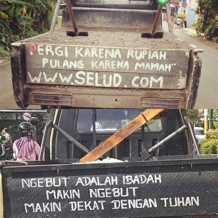 10 Potret Tulisan Absurd Di Mobil Pick Up Auto Bikin Salfok Dan Mikir