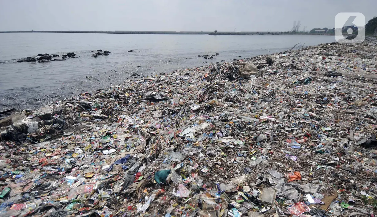 Sampah Laut di Pesisir Jakarta Kian Mengkhawatirkan - Foto Liputan6.com