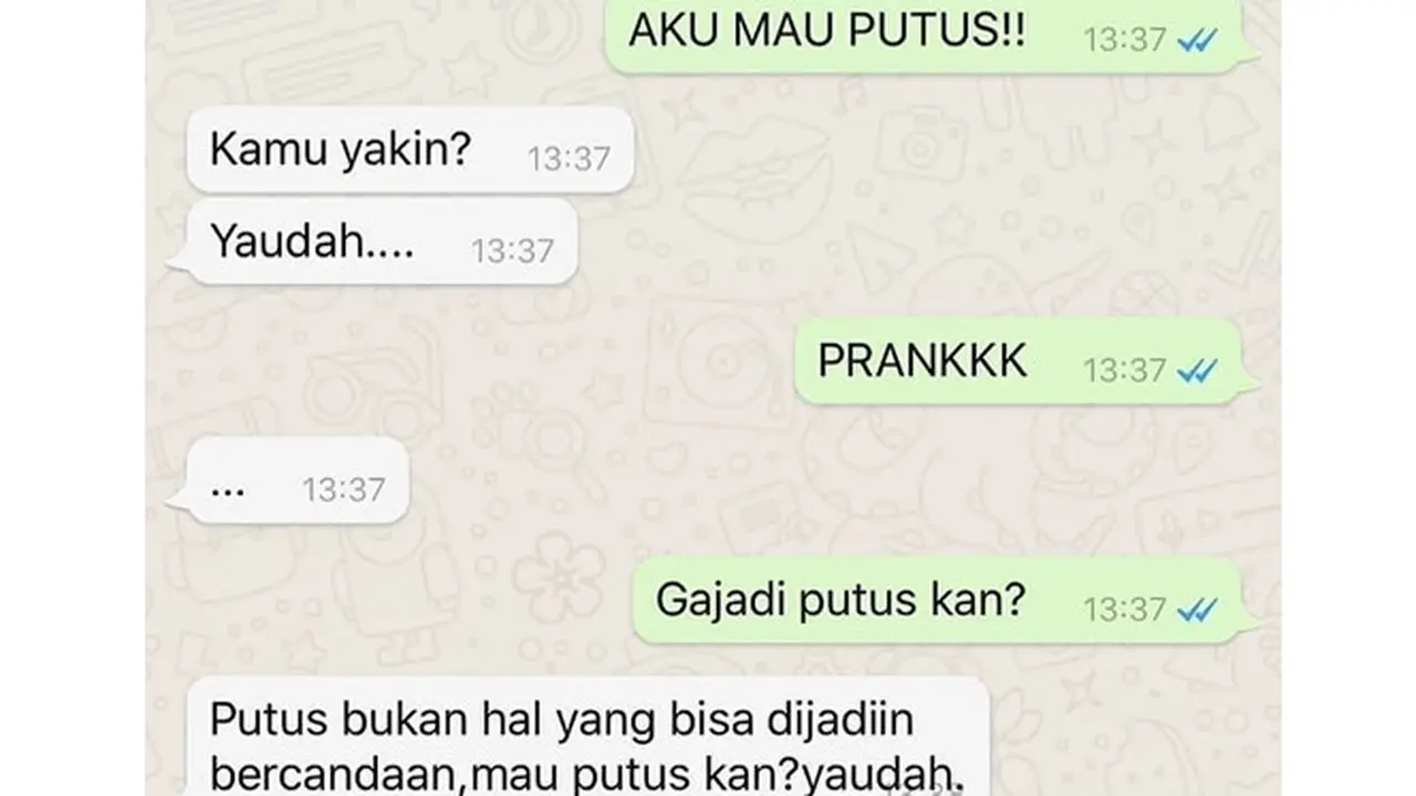 6 Chat Prank Minta Putus Ini Bikin Senyum Tipis, Hubungan Dibuat Mainan ...