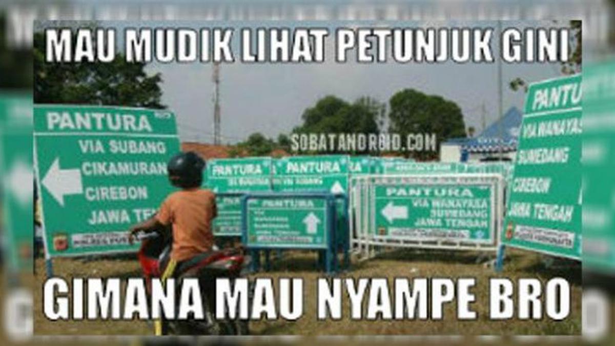 Meme Otomotif Edisi Lebaran: Bingung Lihat Petunjuk Jalan