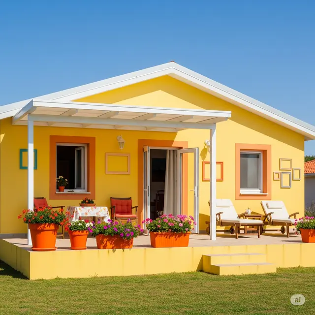 8 Ide Rumah Sederhana Warna Kuning dan Kombinasinya: Cerah dan Penuh ...