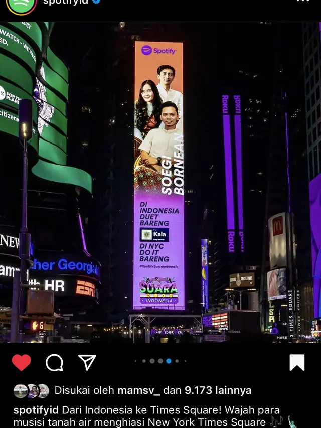 Bagas Prasetyo Soegi Bornean Bersyukur saat Foto Bandnya Terpampang di Times Square New York ...