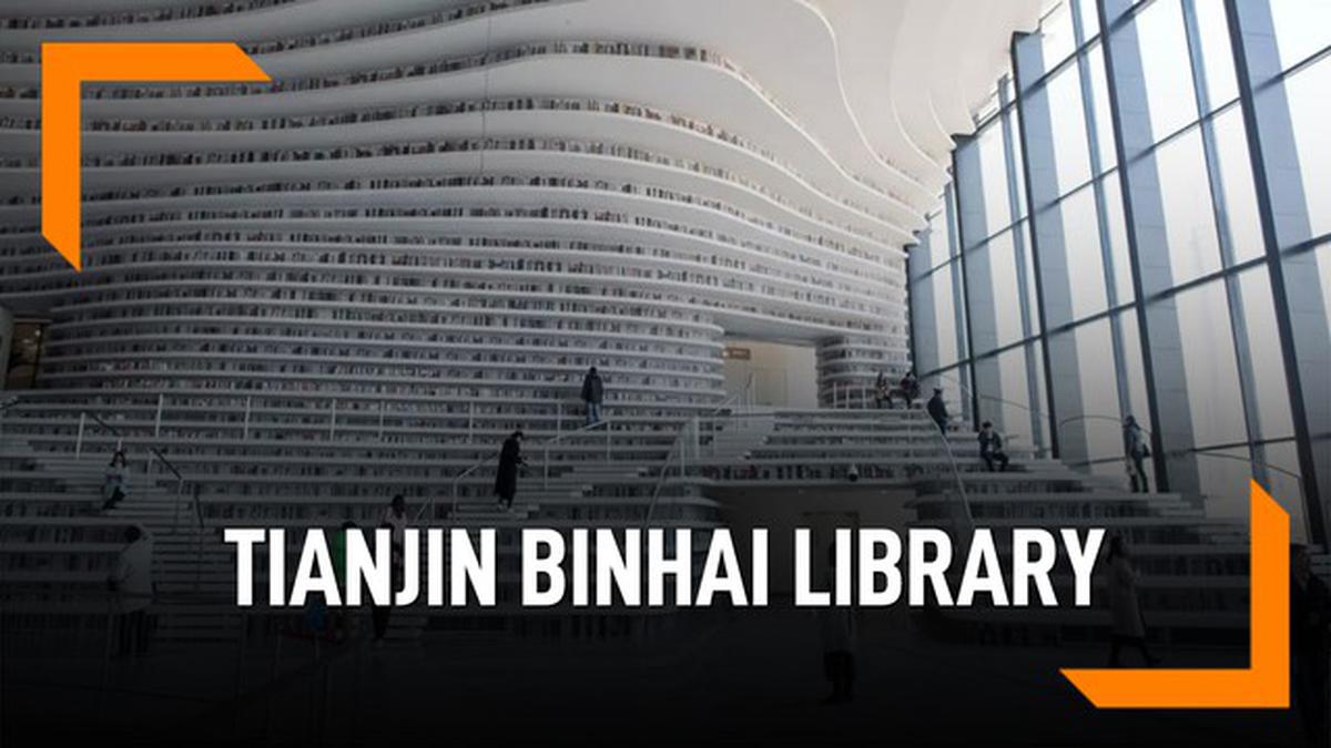 VIDEO: Kemewahan Tianjin Binhai Library, Tampung 1,2 Juta Buku