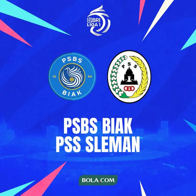 Link Live Streaming Duel Sengit PSBS Biak Vs PSS Sleman di BRI Liga 1 - Indonesia Bola.com
