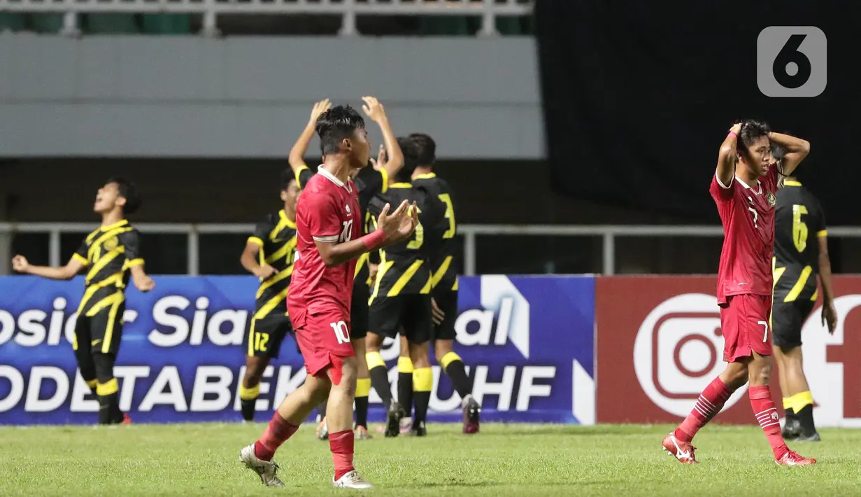 Kekecewaan Pemain Timnas U-17 Indonesia Usai Dilumat Malaysia 1-5 ...