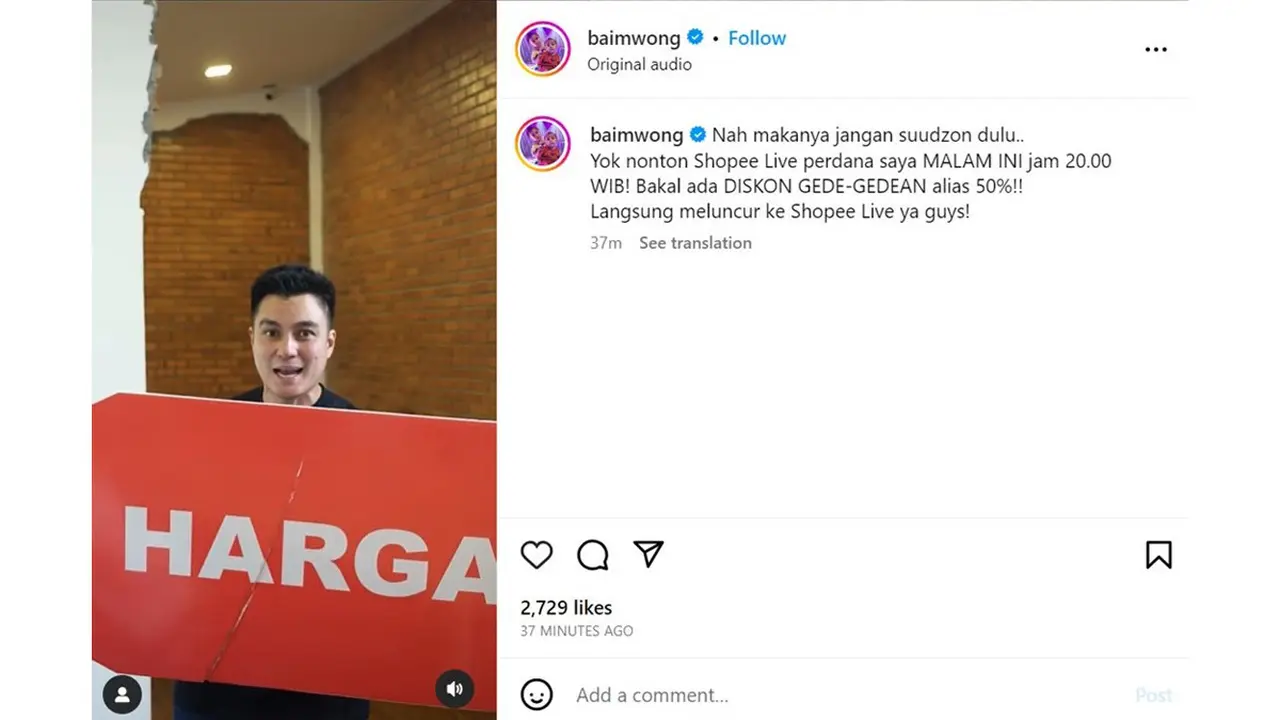 Marah-Marah ke Karyawannya Viral, Ternyata Baim Wong Heboh Tambah Lapak ke Shopee Live - Ragam ...