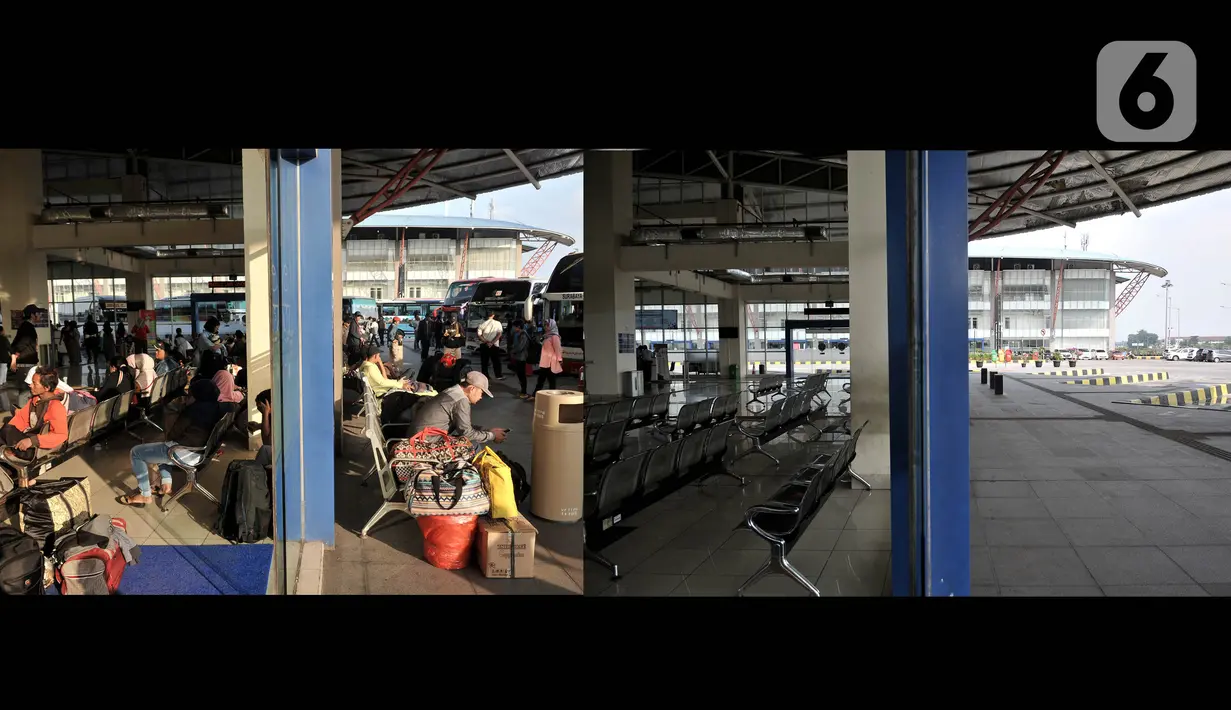 FOTO: Kontras Terminal Pulo Gebang Sebelum dan Saat Dilanda COVID-19 ...