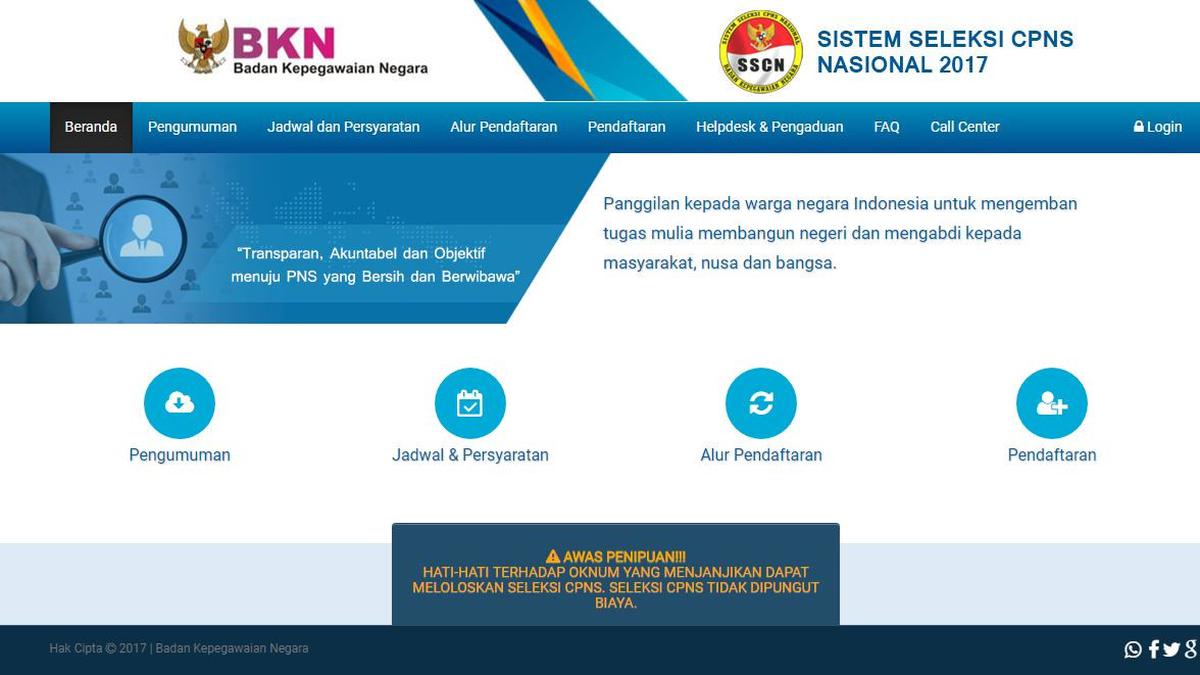 SSCN BKN GO ID: Kapan Batas Akhir Pendaftaran CPNS 2017? - Lifestyle ...