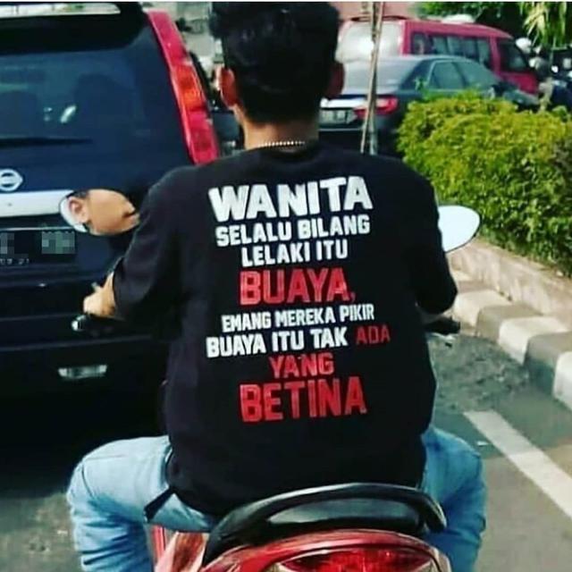 6 Tulisan di Kaus Pengendara Motor Ini Nyeleneh, Bikin Ngakak