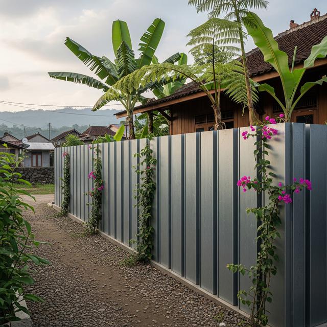 7 Model Pagar Rumah dari Seng yang Minimalis dan Estetik di Kampung
