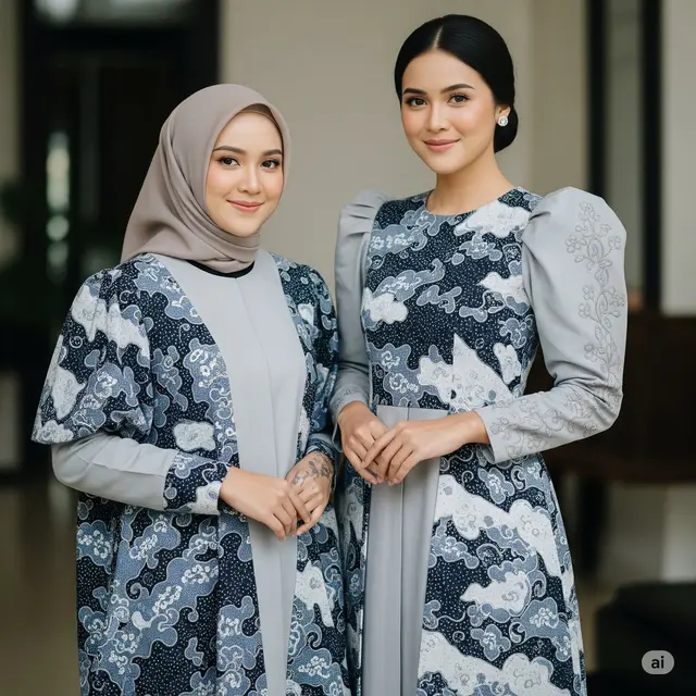 10 Inspirasi Model Batik Tulis Kombinasi Lengan Puff, Elegan, Modern ...
