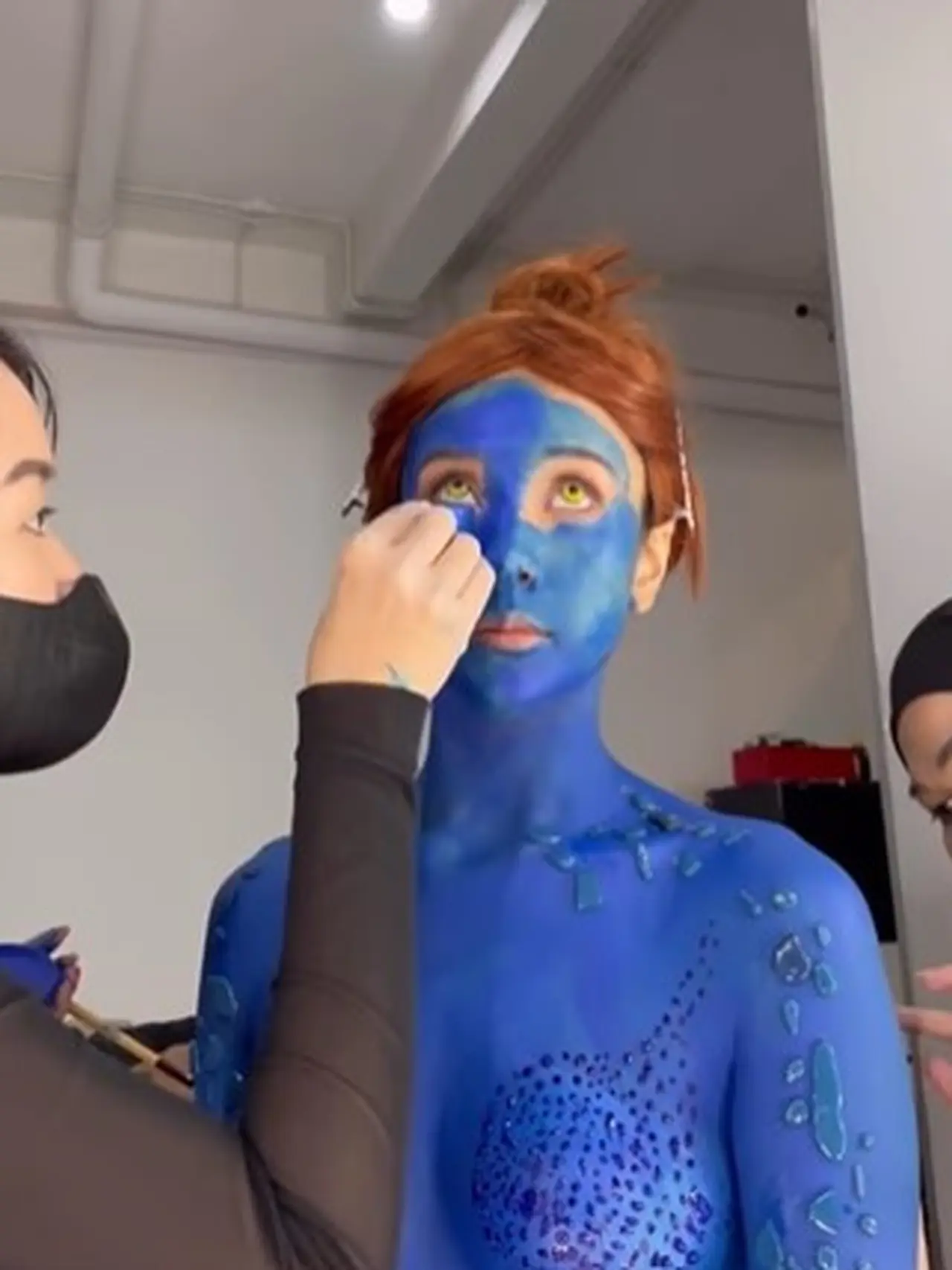 11 Penampakan Anya Geraldine Cosplay Jadi Tokoh X-Men Mystique, Netizen Ramai: Jangan Di-zoom Ya ...