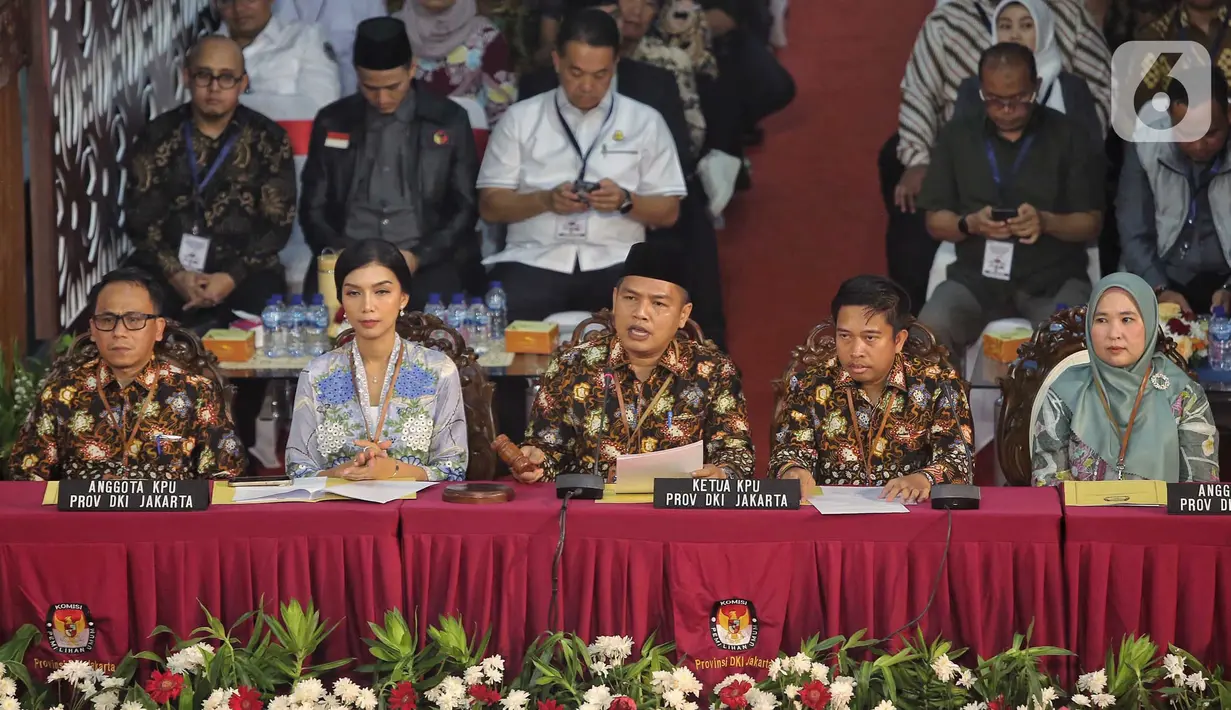 Sah, Ini Nomor Urut Pasangan Calon Gubernur dan Calon Wakil Gubernur DKI Jakarta - Foto Liputan6.com