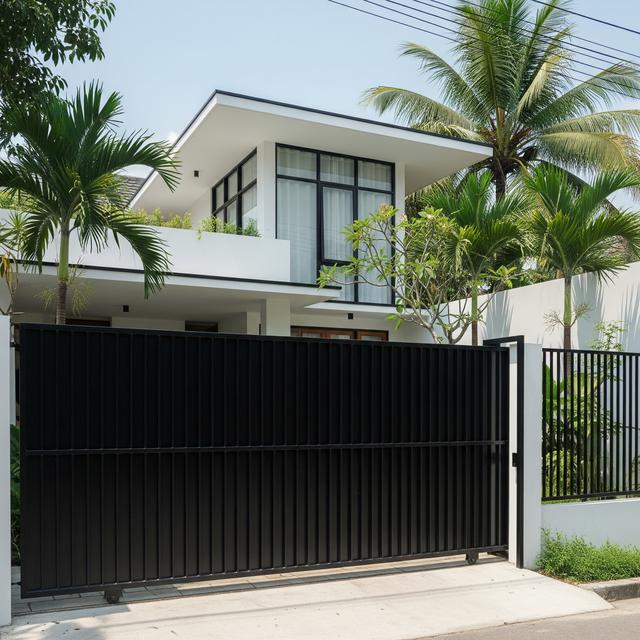 9 Model Pagar Besi Galvanis Warna Hitam Matte Kekinian, Elegan dan ...