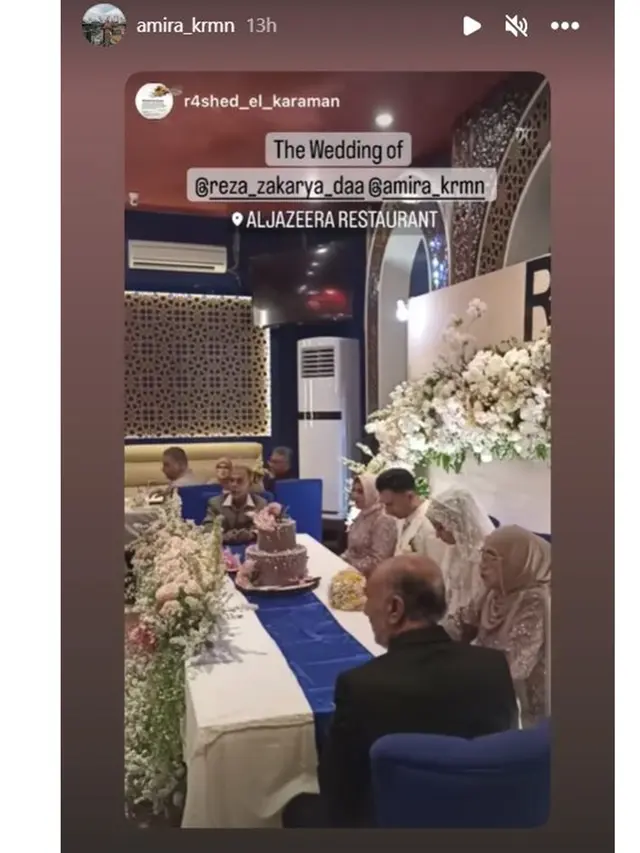 6 Potret Acara Ngunduh Mantu Reza Zakarya dan Amira Karaman, Digelar ...