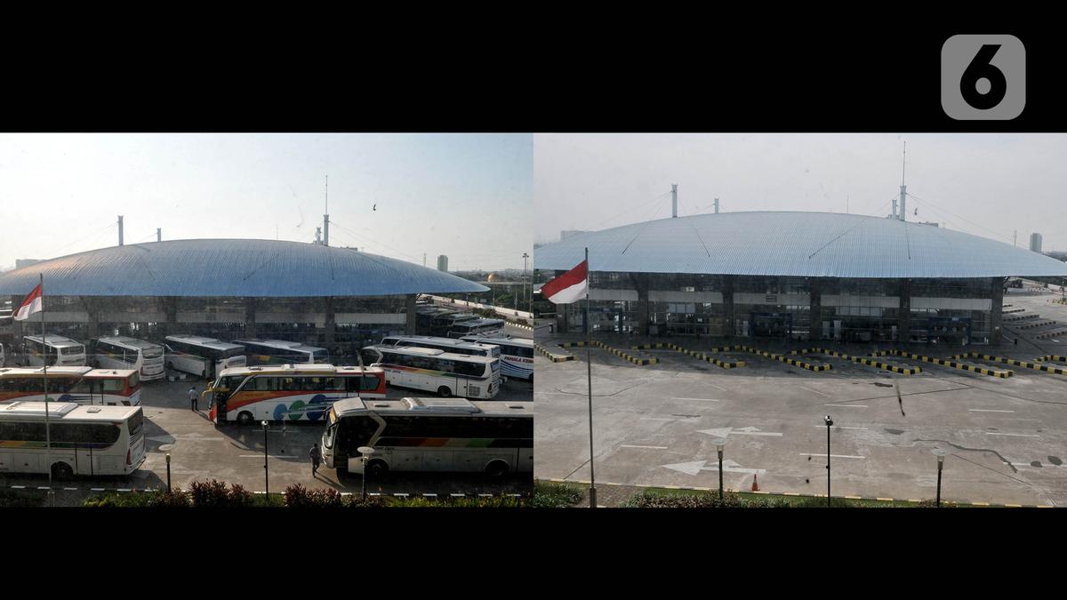 FOTO: Kontras Terminal Pulo Gebang Sebelum dan Saat Dilanda COVID-19 ...