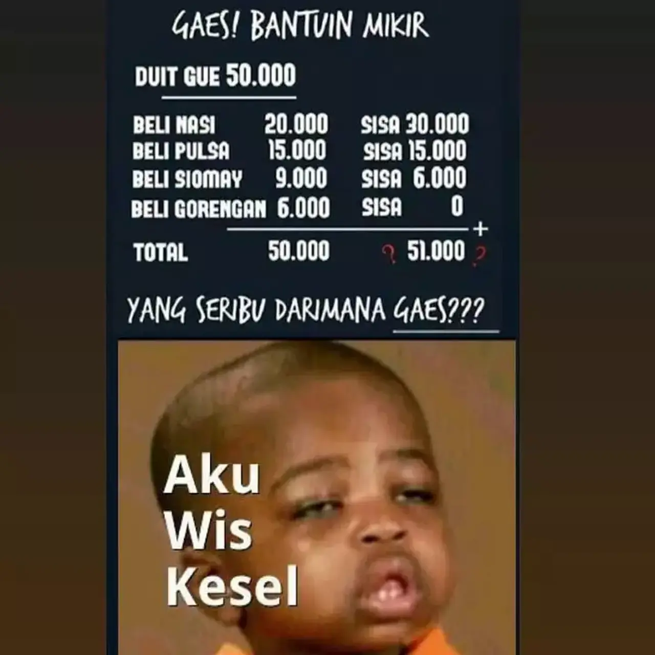 6 Meme Pertanyaan Berhitung Ini Bikin Bingung, Seketika Jadi Ikut ...