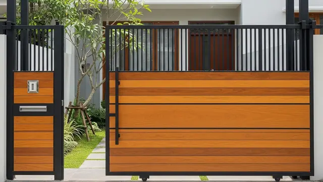 6 Inspirasi Pagar Rumah Modern dengan Pintu Geser untuk Lahan Sempit