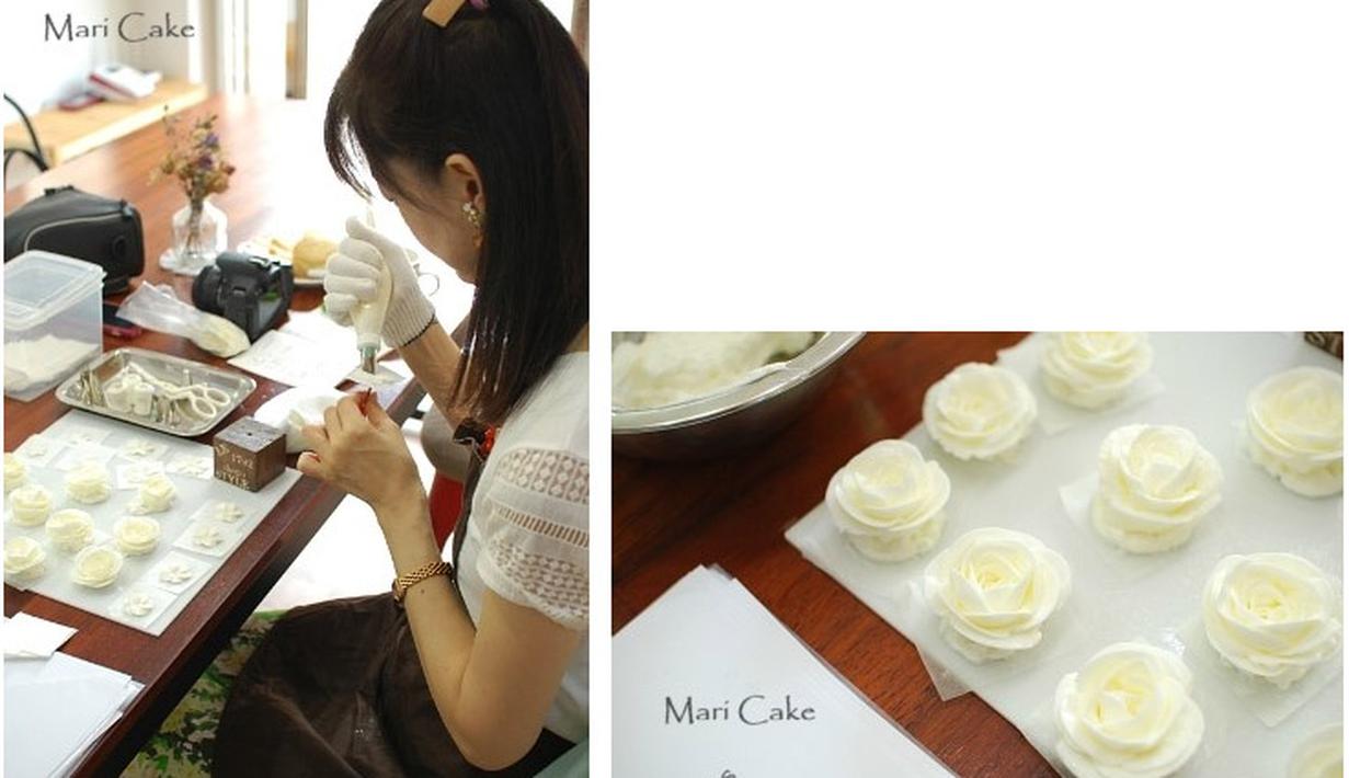 Cantik Seperti Aslinya, Kumpulan Bunga Hias Ini Ternyata Kue Untuk ...
