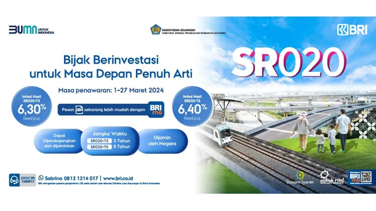 Buruan Investasi Sukuk Ritel SR020 Lewat BRImo, Lebih Praktis dan Ada ...