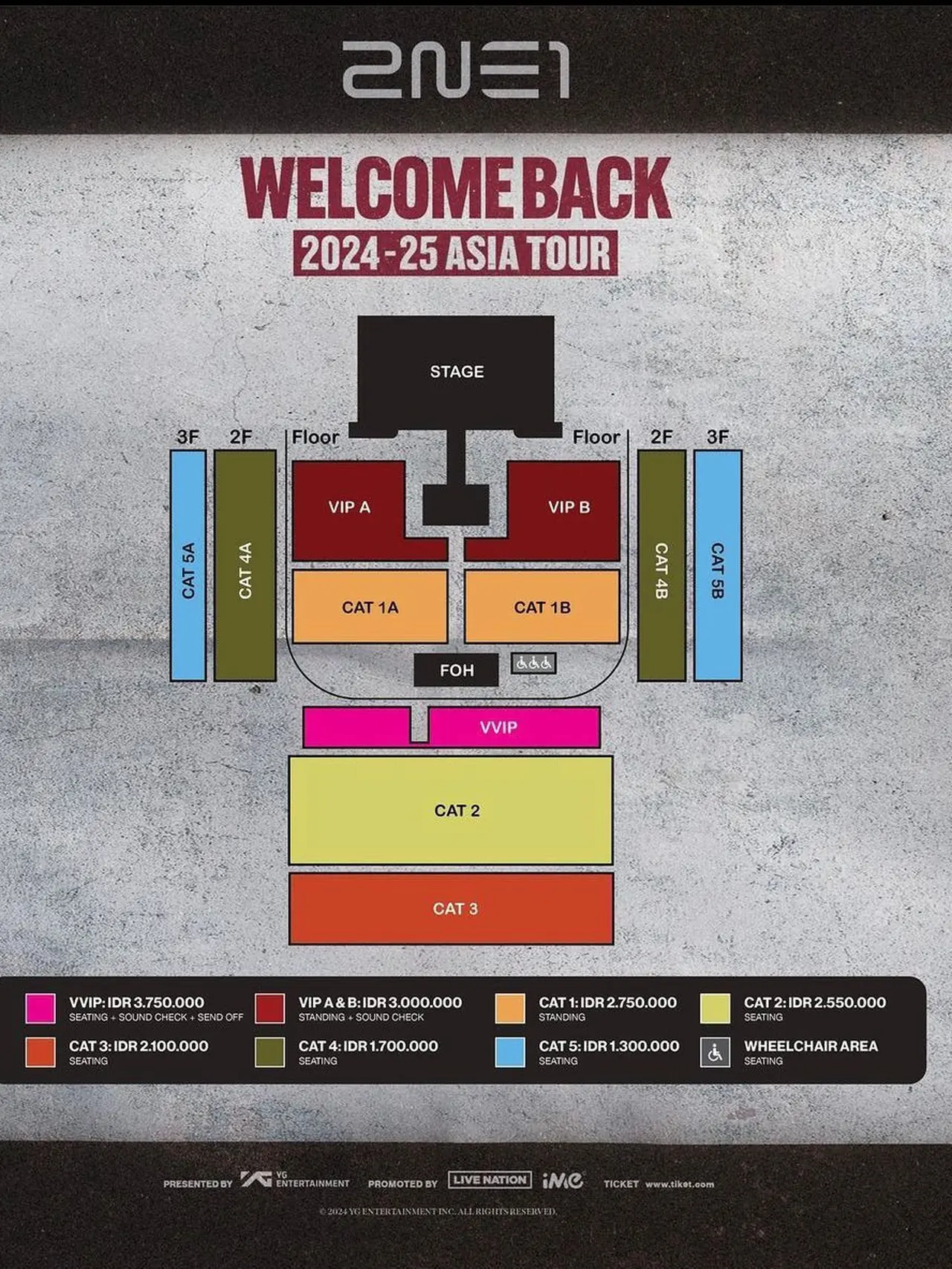 Segini Harga Tiket Konser 2NE1 di Jakarta 23 November 2024, Dijual ...