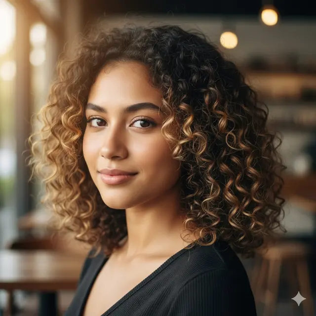 10 Model Rambut Sebahu Ikal Natural untuk Wajah Bulat, Tampil Lebih ...