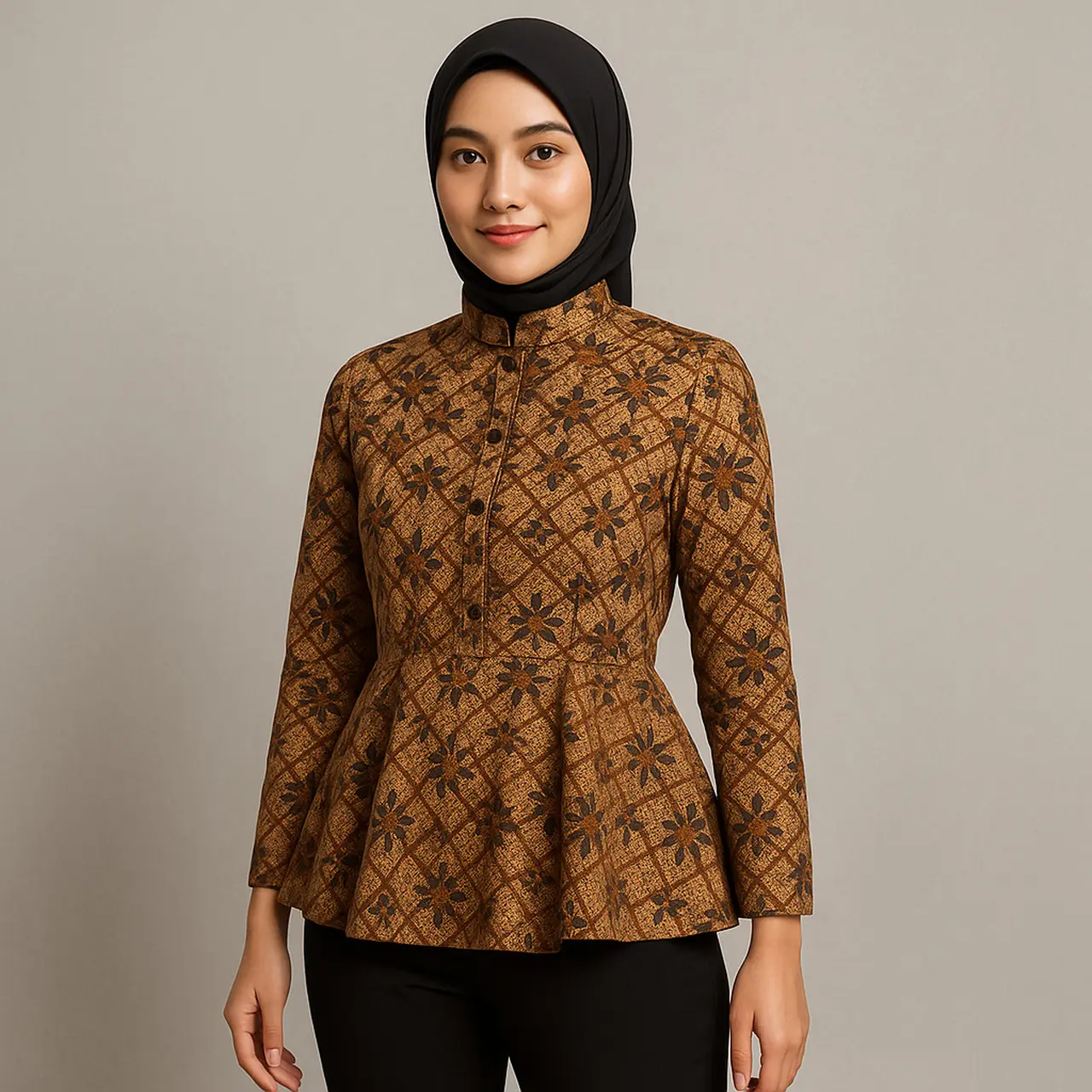 7 Model Baju Batik Kerah Shanghai untuk Kerja Kantoran, Tetap Rapi dan ...
