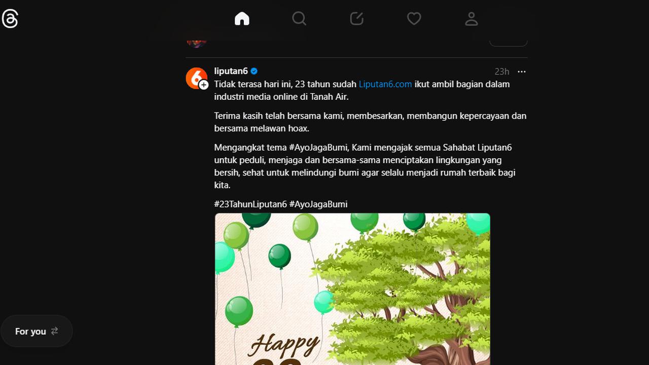 Resmi! Threads Versi Web Kini Bisa Diakses Pengguna di Indonesia