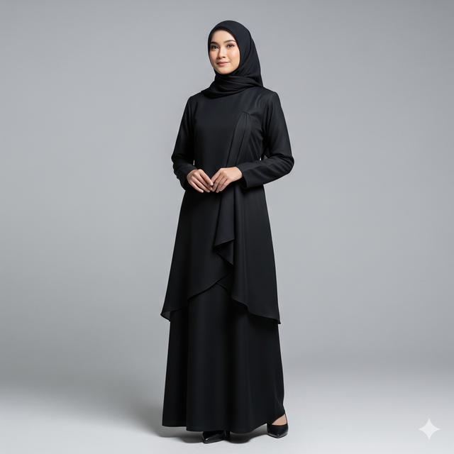 7 Model Gamis Bahan Maxmara dengan Potongan Drapery Mewah Terbaru 2025 ...