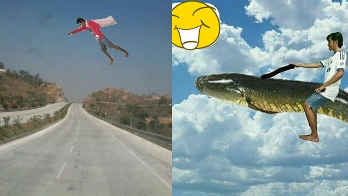 6 Editan Foto Orang Terbang Ini Gagal Total, Absurd Banget - Hot ...