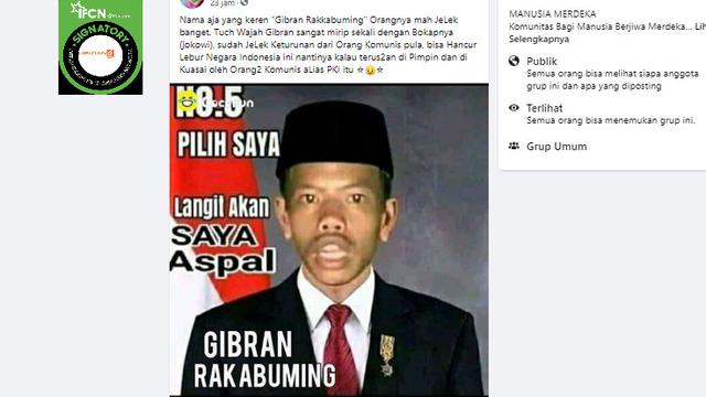 Cek Fakta: Tidak Benar Gibran Rakabuming dalam Foto Ini - Cek Fakta ...
