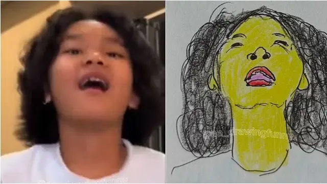 6 Potret Ayu Ting Ting dan Bilqis Digambar AA Drawing, Hasilnya Kocak ...