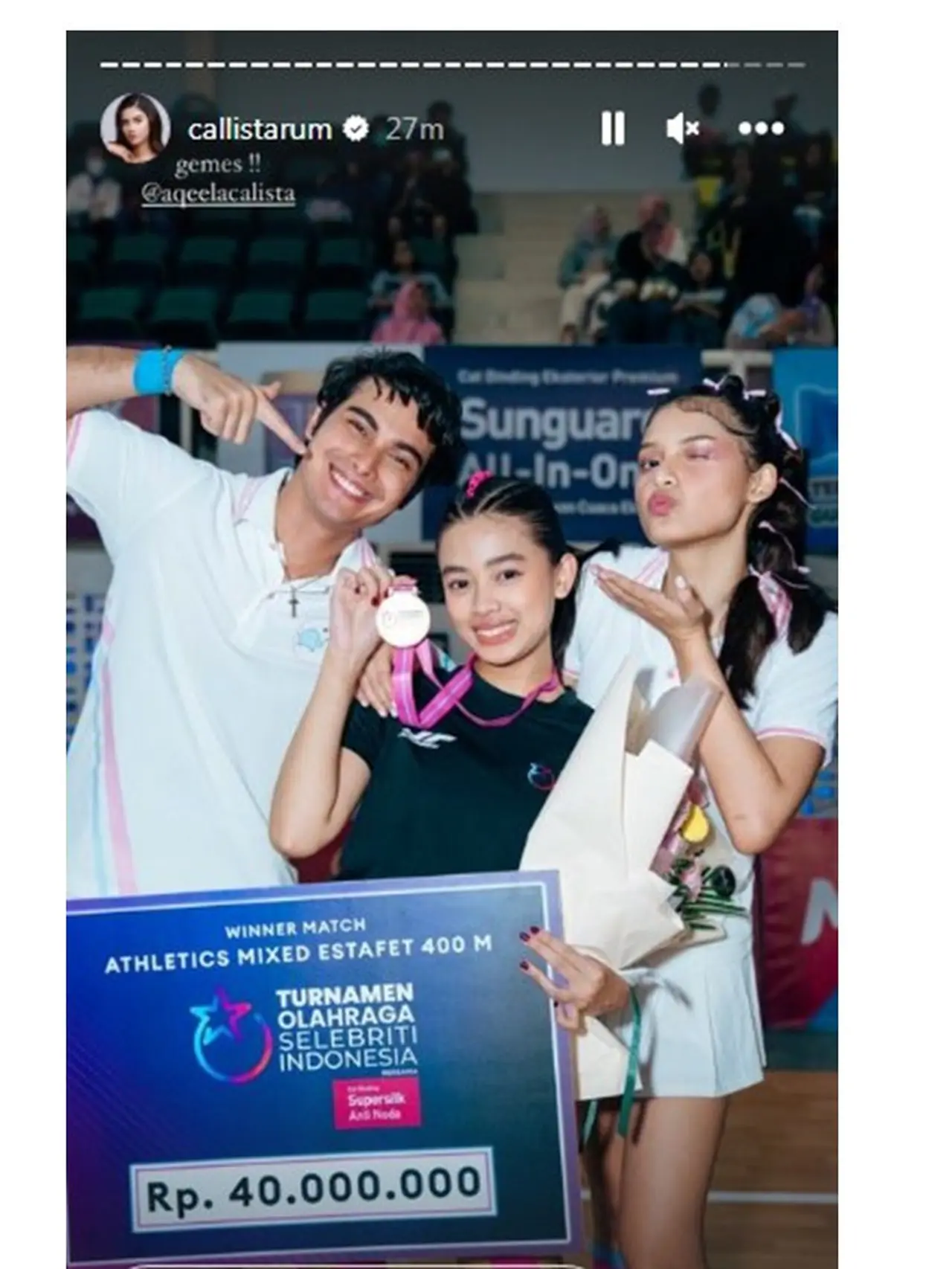 7 Potret Kemenangan Callista Arum dan Cinta Brien di Turnamen Olahraga Selebriti Indonesia - Hot ...