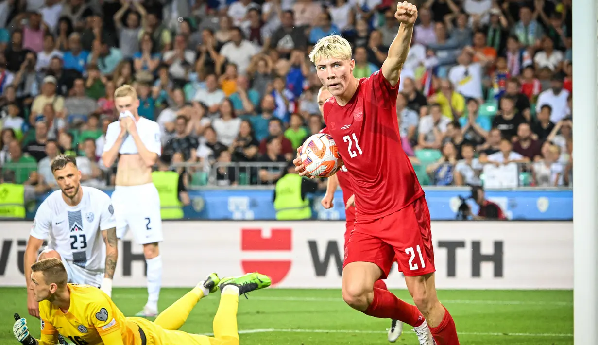 Foto: Sebaran Gol Rasmus Hojlund, Striker Denmark Top Skor Sementara Kualifikasi Euro 2024 yang ...