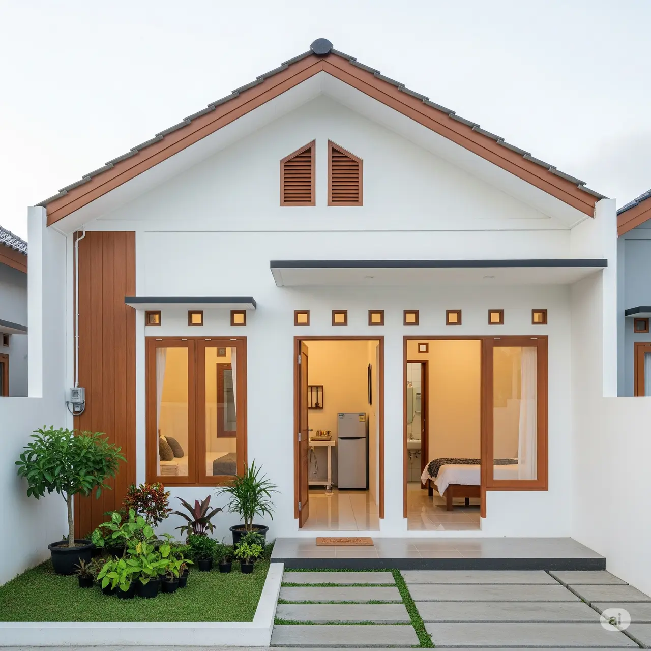 12 Inspirasi Rumah Sederhana Ukuran 5x7 Meter, Hunian Efisien dan ...