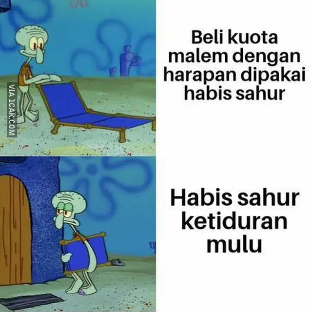 6 Meme Tidur Setelah Sahur Ini Sering Dialami, Bikin Angguk Setuju ...