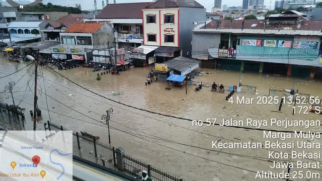 Banjir Besar Lumpuhkan Bekasi, Akses Jalan dan Stasiun Terputus - Regional Liputan6.com
