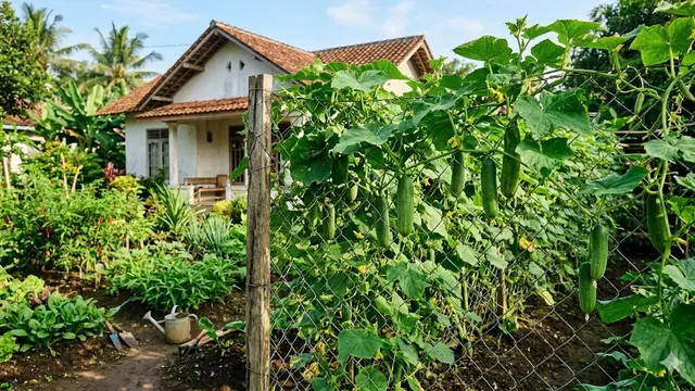 10 Ide Pagar Kawat yang Cocok untuk Budidaya Timun dan Labu, Panen ...