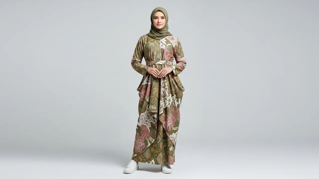 8 Model Gamis Abaya Motif Terbaru 2025, Stylish dan Syari