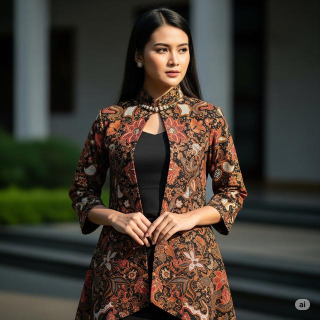 15 Outer Batik Wanita Layering Terbaik di 2025, Stylish, Unik, dan ...