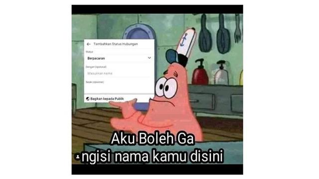 6 Meme Lucu Pakai Gambar Patrick Ini Bikin Overthinking, Galau Banget
