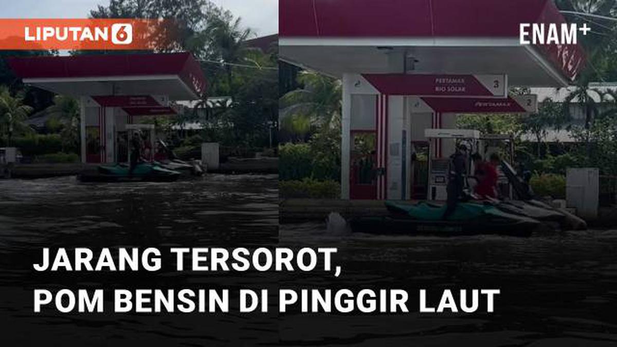 VIDEO: Jarang Tersorot, Ini Dia Pom Bensin di Pinggir Laut