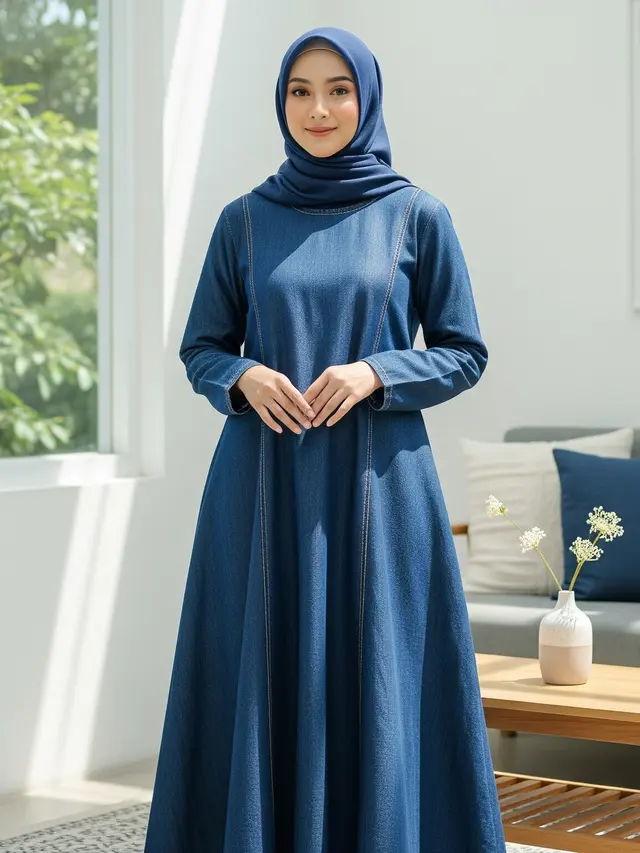 7 Model Gamis Jeans Kekinian 2025, Tren Gaya Kasual Modern untuk Semua ...