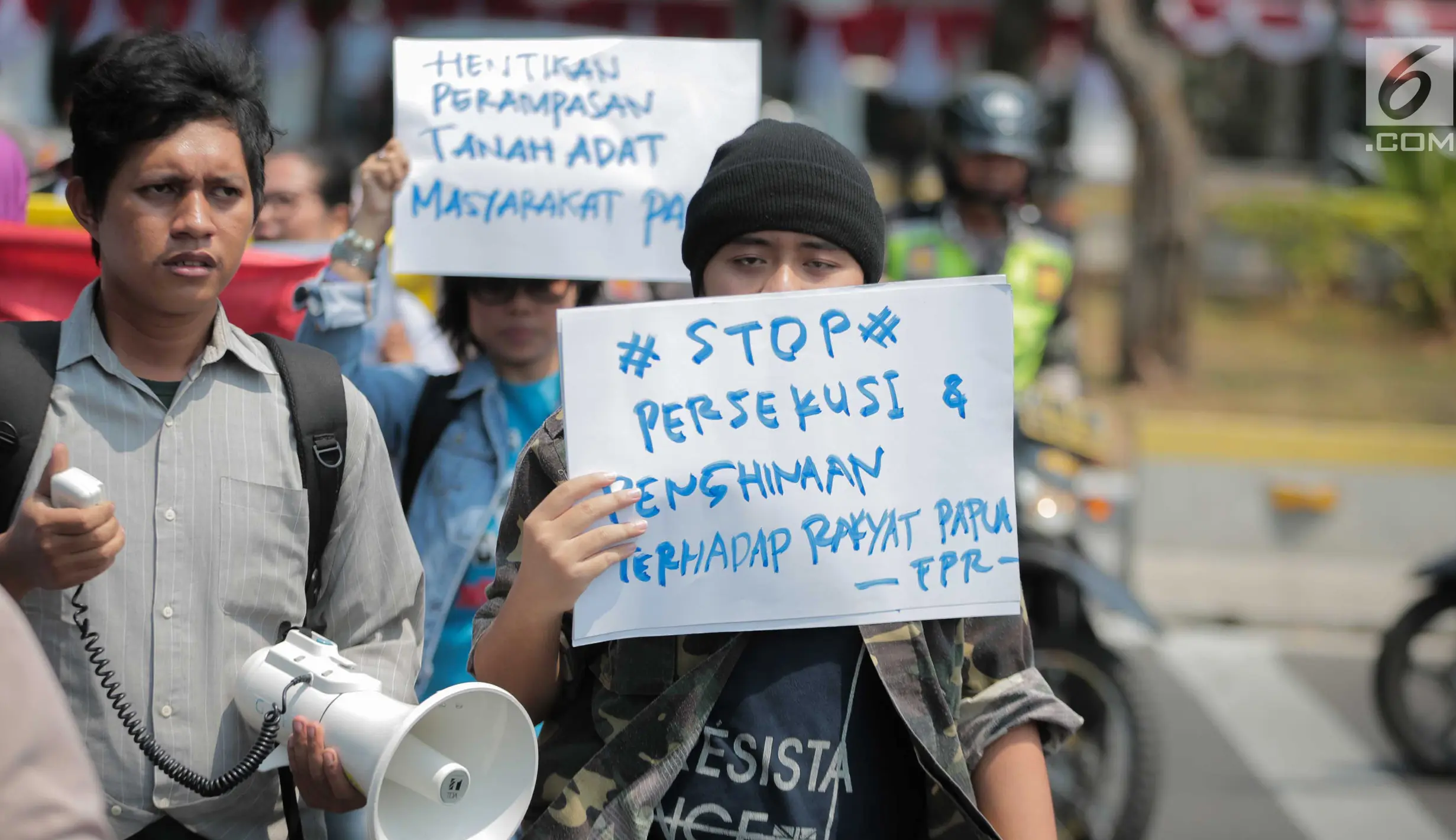 FOTO: Aksi Tolak Fasis dan Rasis Terhadap Rakyat Papua - Foto Liputan6.com