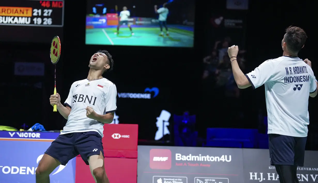 Foto: Menang Dramatis Atas The Minions, Fajar Alfian/ Muhammad Rian Ardianto Juara Denmark Open ...