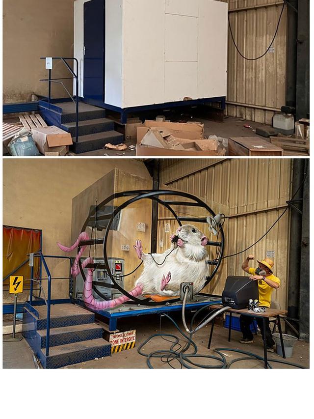 Seniman Ini Buat Griffiti 3D di Bangunan Terbengkalai, 10 Hasilnya ...