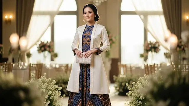 10 Inspirasi Padu Padan Dress Batik Outer Polos Elegan Formal, Tampil ...