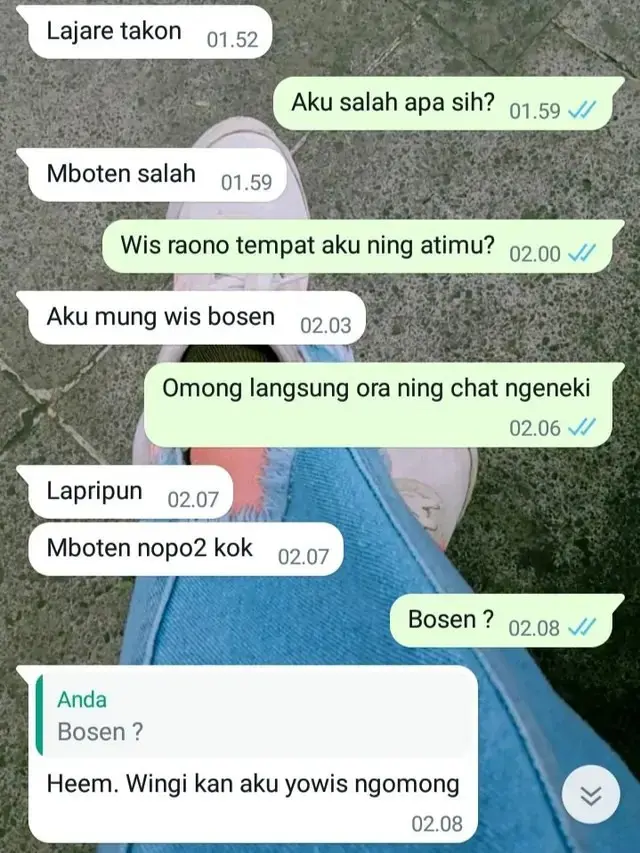 10 Chat saat Diputusin Pacar Ini Bikin Senyum Kecut - Hot Liputan6.com