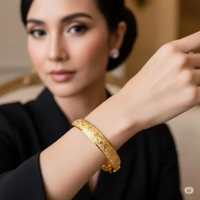 9 Model Gelang Emas Terbaru 2025 untuk Ibu Sosialita Usia 40 Tahun ...