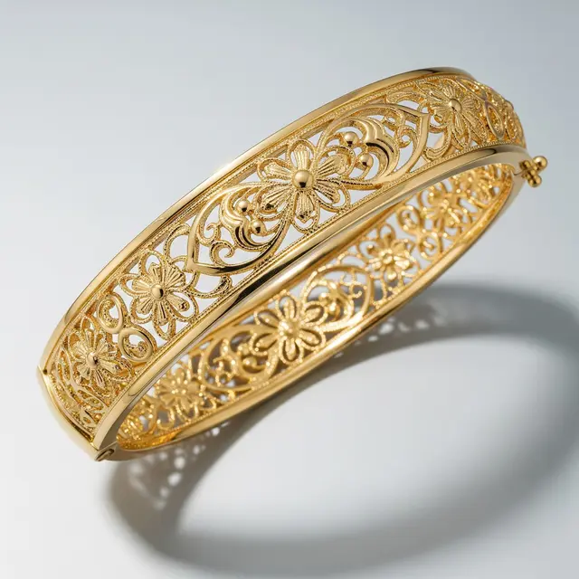 9 Model Gelang Emas Bangle Wanita Motif Klasik dengan Sentuhan Modern ...